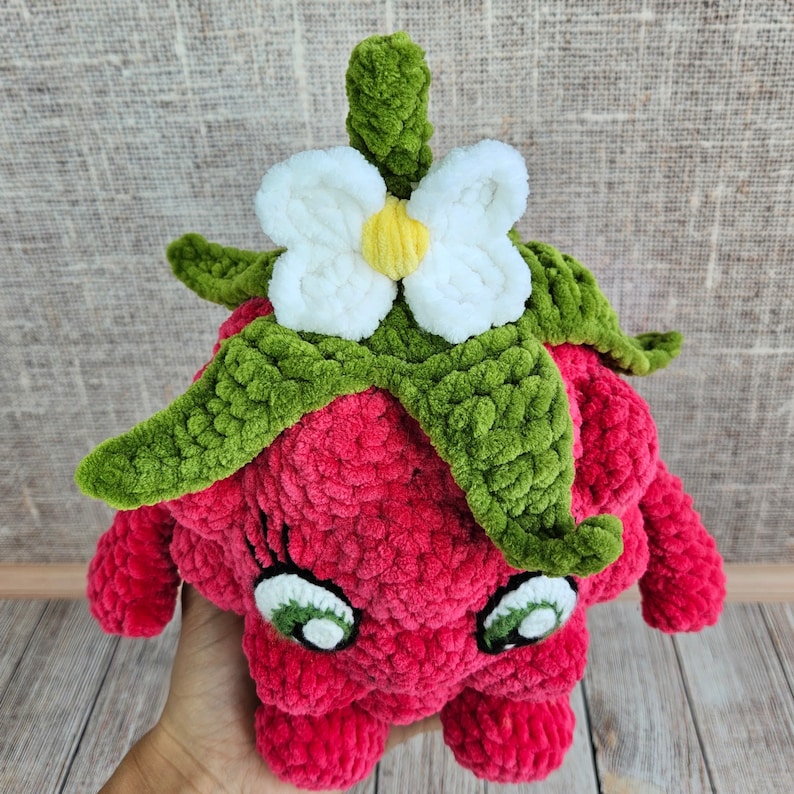 CROCHET RASPBERRY PATTERN, Amigurumi Raspberry or Blackberry With Eyes ...