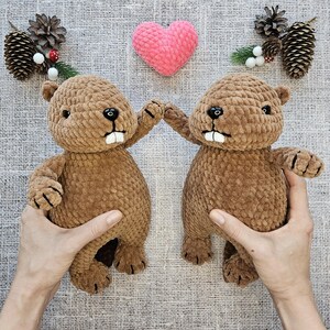 CROCHET BEAVER & NUTRIA Pattern, Amigurumi Plush Capybara, Gopher ...