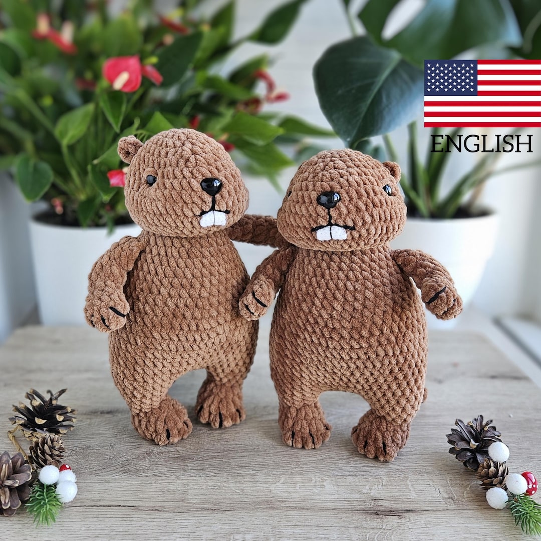 CROCHET BEAVER & NUTRIA Pattern, Amigurumi Plush Capybara, Gopher ...