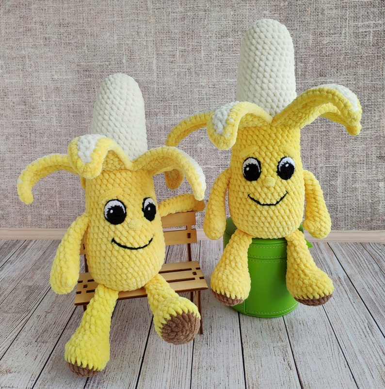 CROCHET BANANA PATTERN Amigurumi Fruit With Eyes Pattern - Etsy
