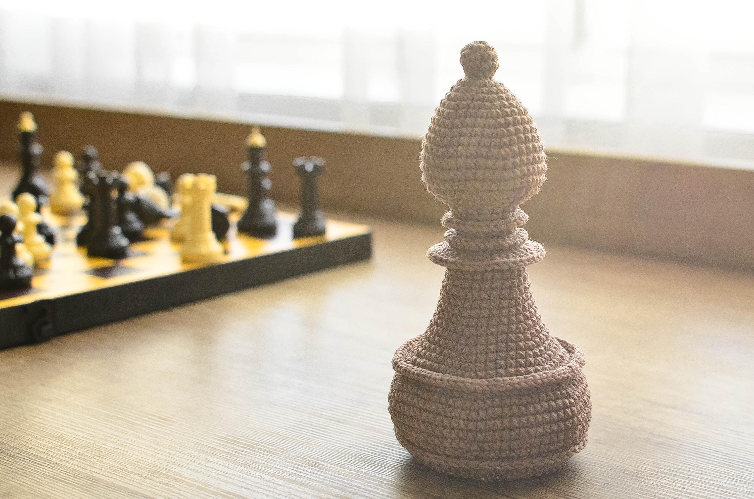 No Sew Chess Piece BISHOP Crochet Pattern, Amigurumi Chess Piece BISHOP ...