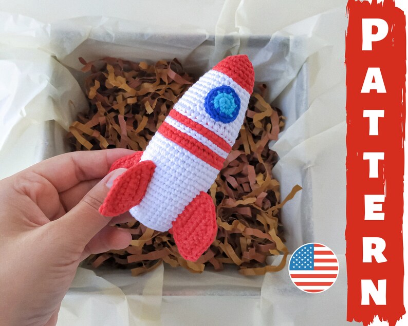 Rocket Crochet Pattern PDF in English Amigurumi Space Ship - Etsy