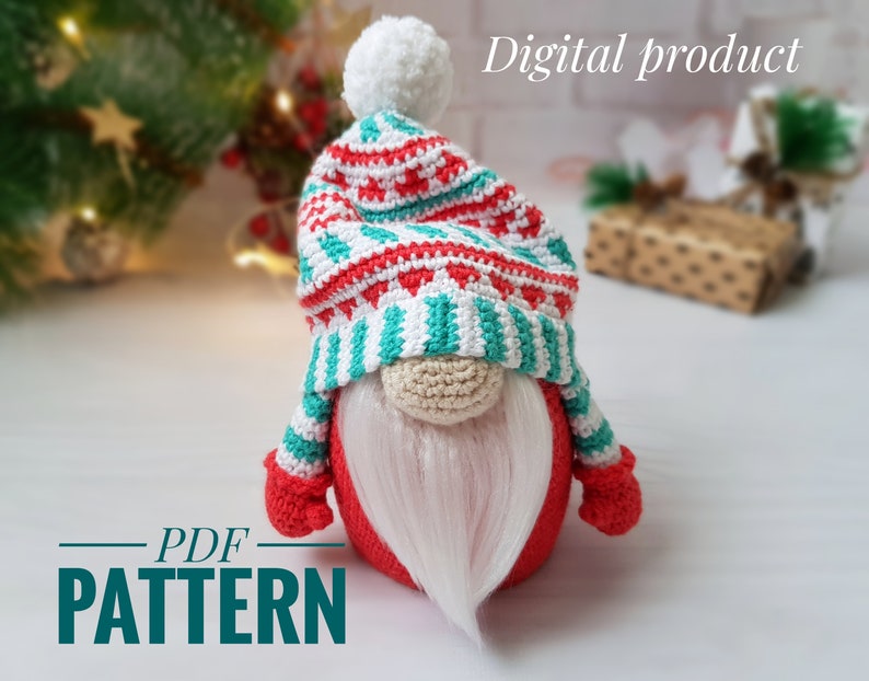 Christmas Crochet Gnome Pattern Amigurumi Toy Pattern Santa - Etsy