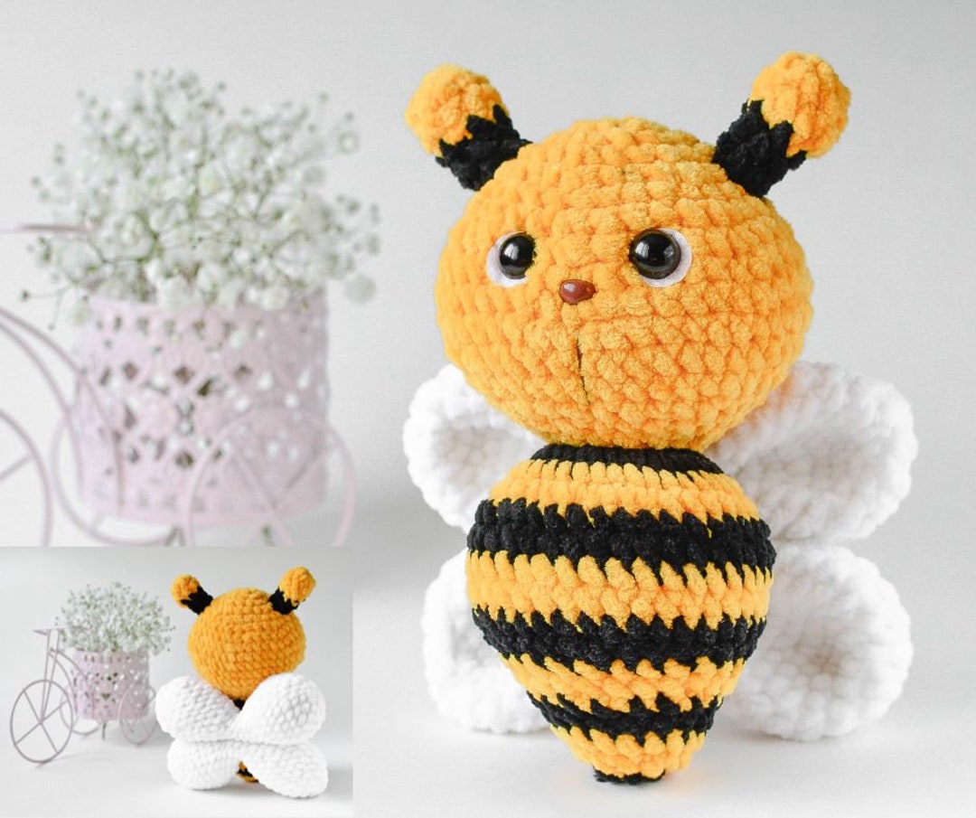 Crochet Bumble Bee Pattern, Crochet Cute Bee Plush Pattern, Animals ...