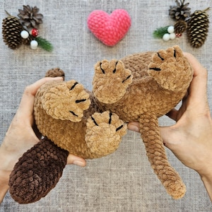 CROCHET BEAVER & NUTRIA Pattern, Amigurumi Plush Capybara, Gopher ...