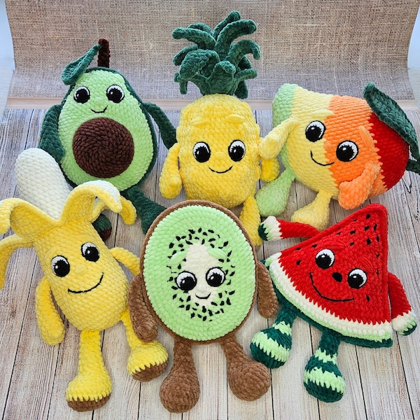 Crochet Cute Fruits Pattern - Etsy