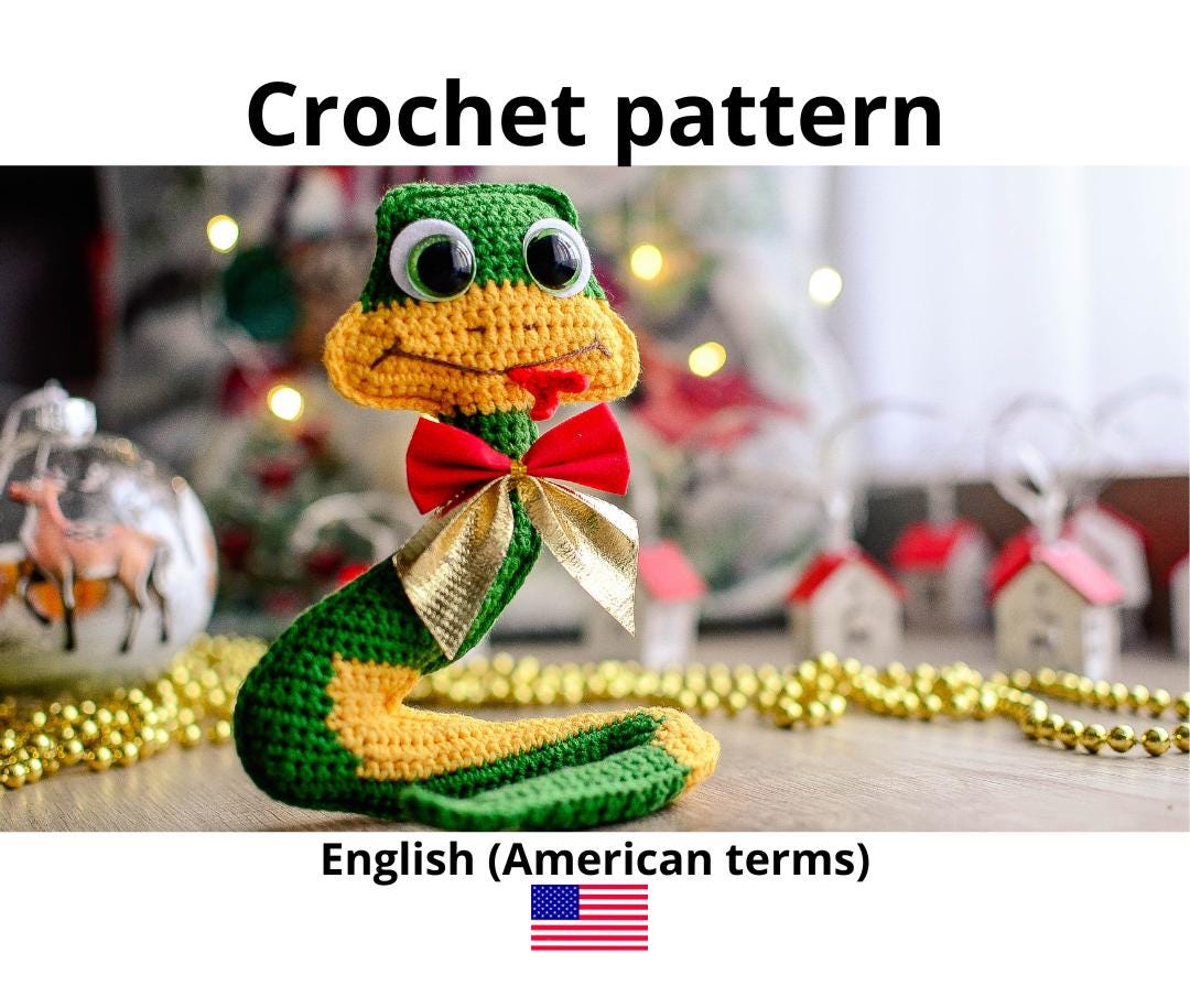 No Sew Snake Crochet Pattern, Cute Snake, Amigurumi Snake Pattern ...