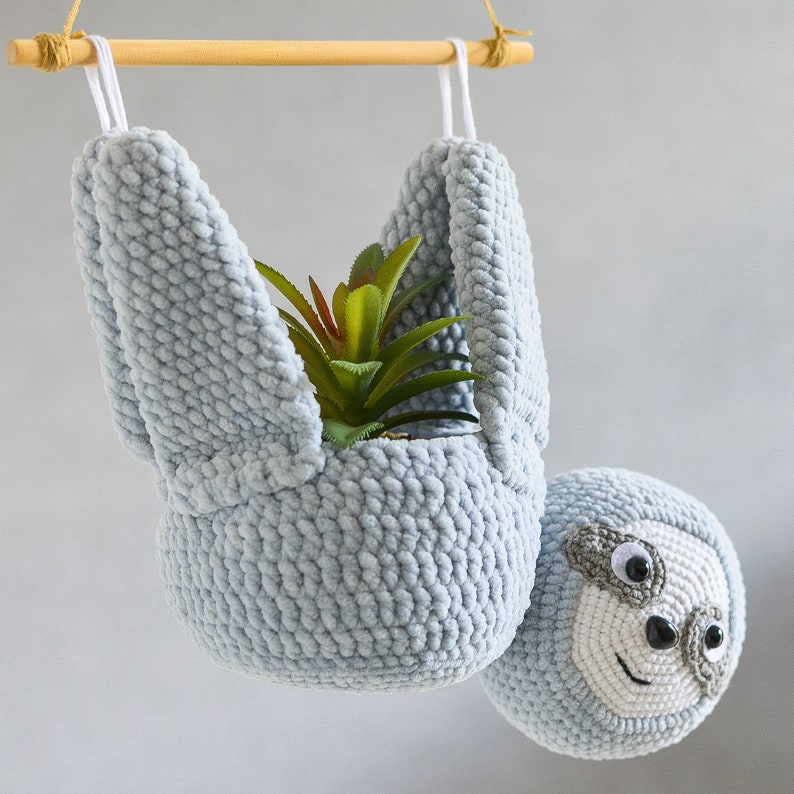 Sloth Planter Amigurumi Crochet Pattern PDF Tutorial | Etsy