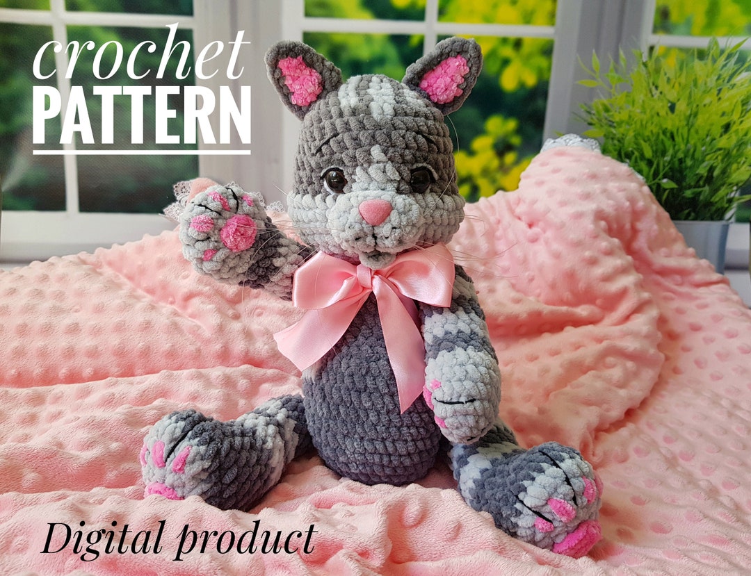 Crochet Cat Pattern, Amigurumi Toy Crochet Pattern, Cat Plush Pattern ...