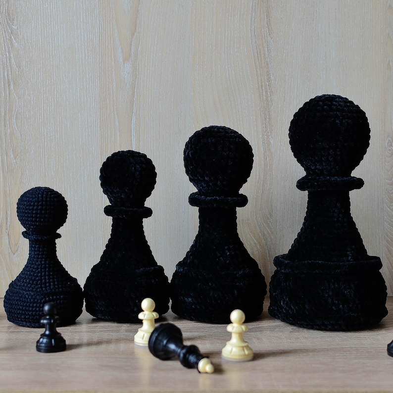 No Sew Chess Piece PAWN Crochet Pattern, Amigurumi Chess Piece PAWN ...