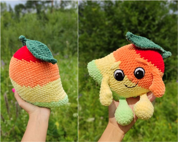 CROCHET MANGO PATTERN Amigurumi Crochet Cute Fruits With Eyes - Etsy