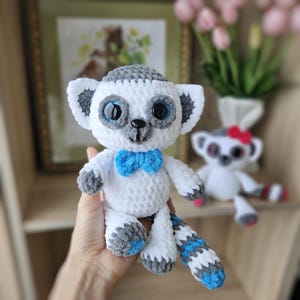 CROCHET LEMUR PATTERN, Amigurumi Plush Lemur Pdf Tutorial, Low Sew ...