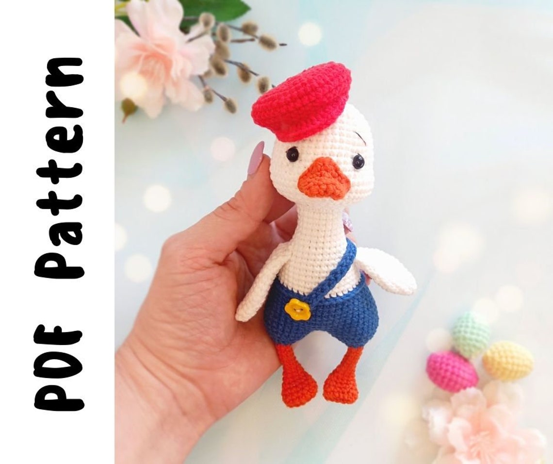 PDF Crochet Pattern of a Small Goose for Easter. Easter - Etsy