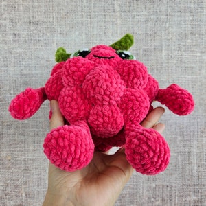 CROCHET RASPBERRY PATTERN, Amigurumi Raspberry or Blackberry With Eyes ...