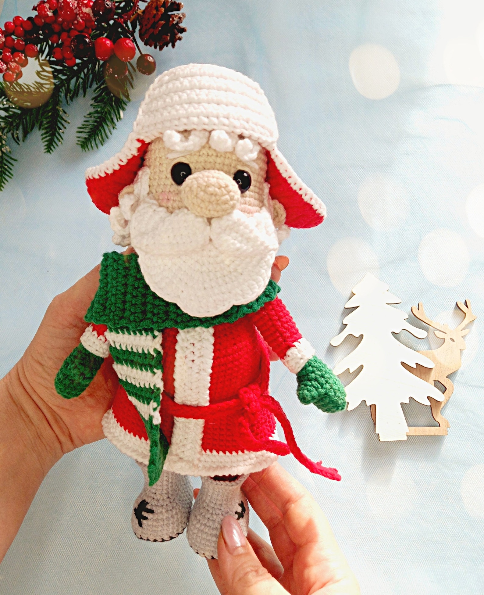 PDF Crocheted Santa Claus Pattern Crocheted Toy for - Etsy