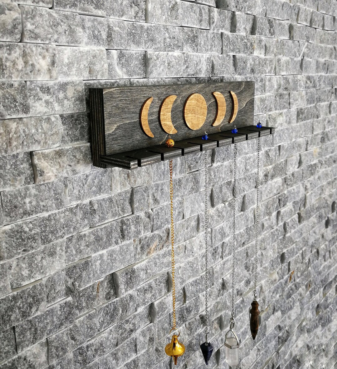 Pendulum Display Stand Holder for Wall With Moon Phases Inlay - Etsy