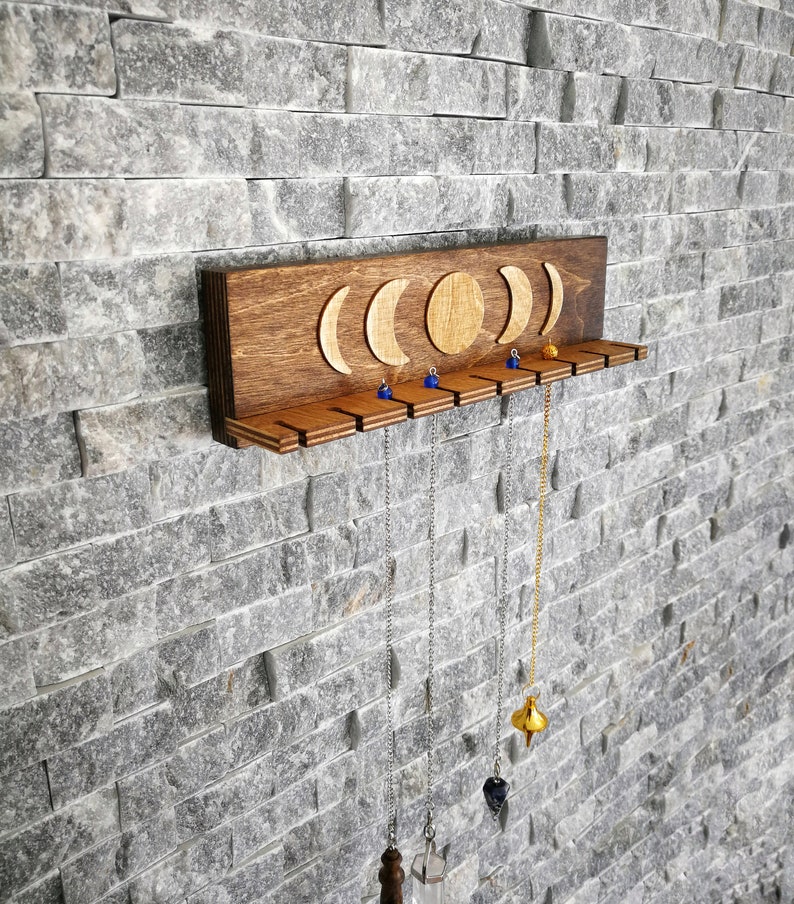 Pendulum Display Stand Holder for Wall With Moon Phases Inlay | Etsy
