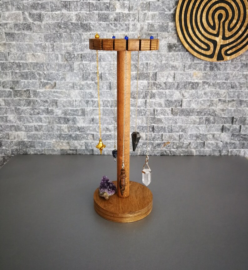 Pendulum Display Stand With Sun and Moon Engrave Pendulum - Etsy