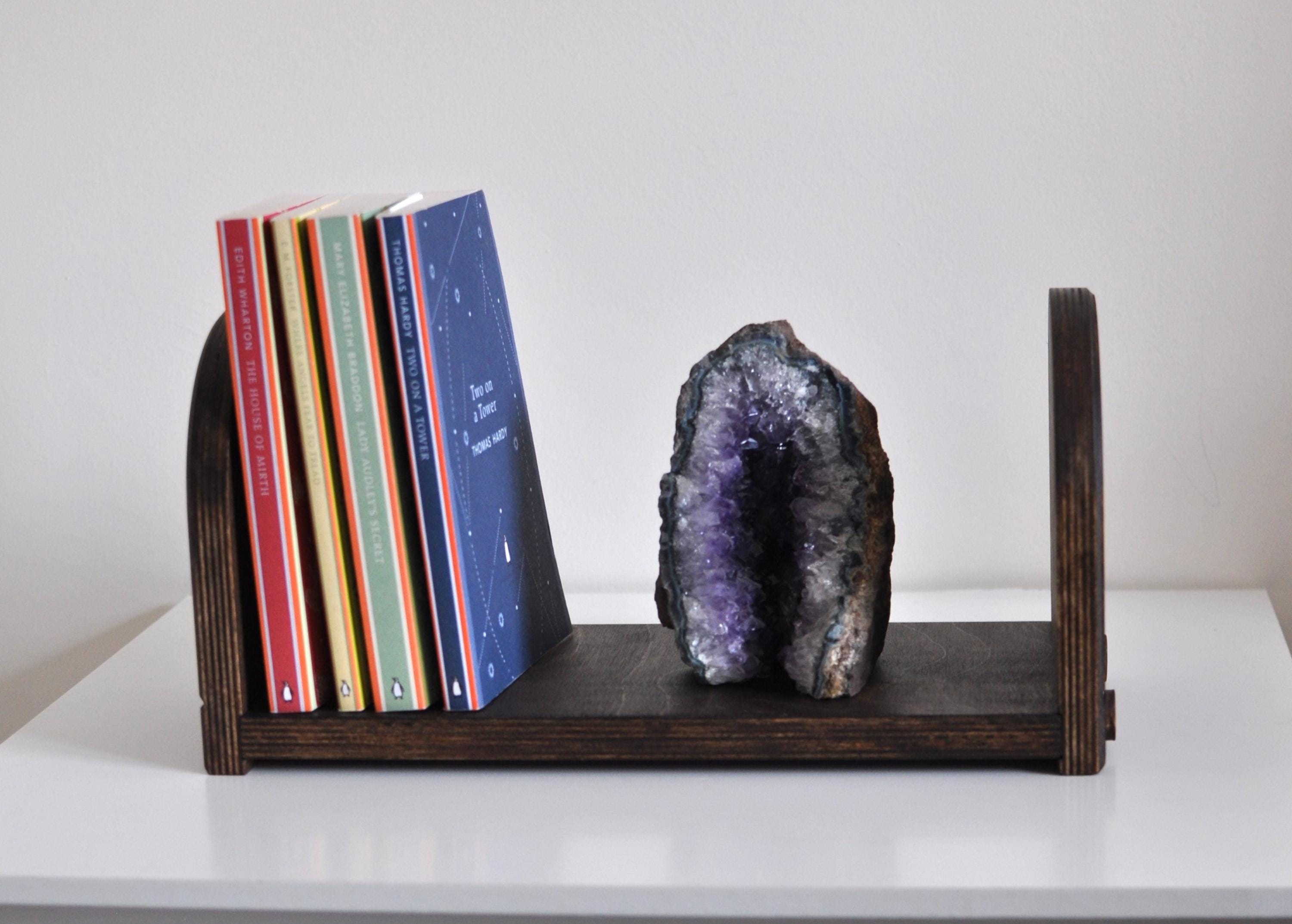 Wooden Tabletop Bookshelf With Arches Carving, Desktop Book Rack ...