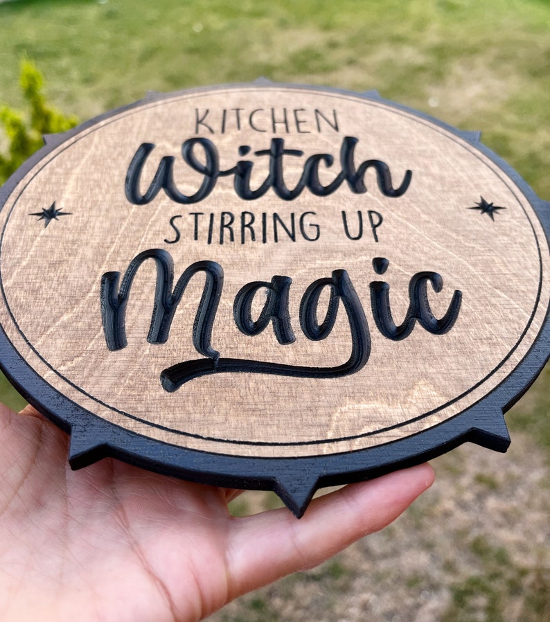 Kitchen Witch Sign Witchy Wall Hanging Witch's Kitchen - Etsy