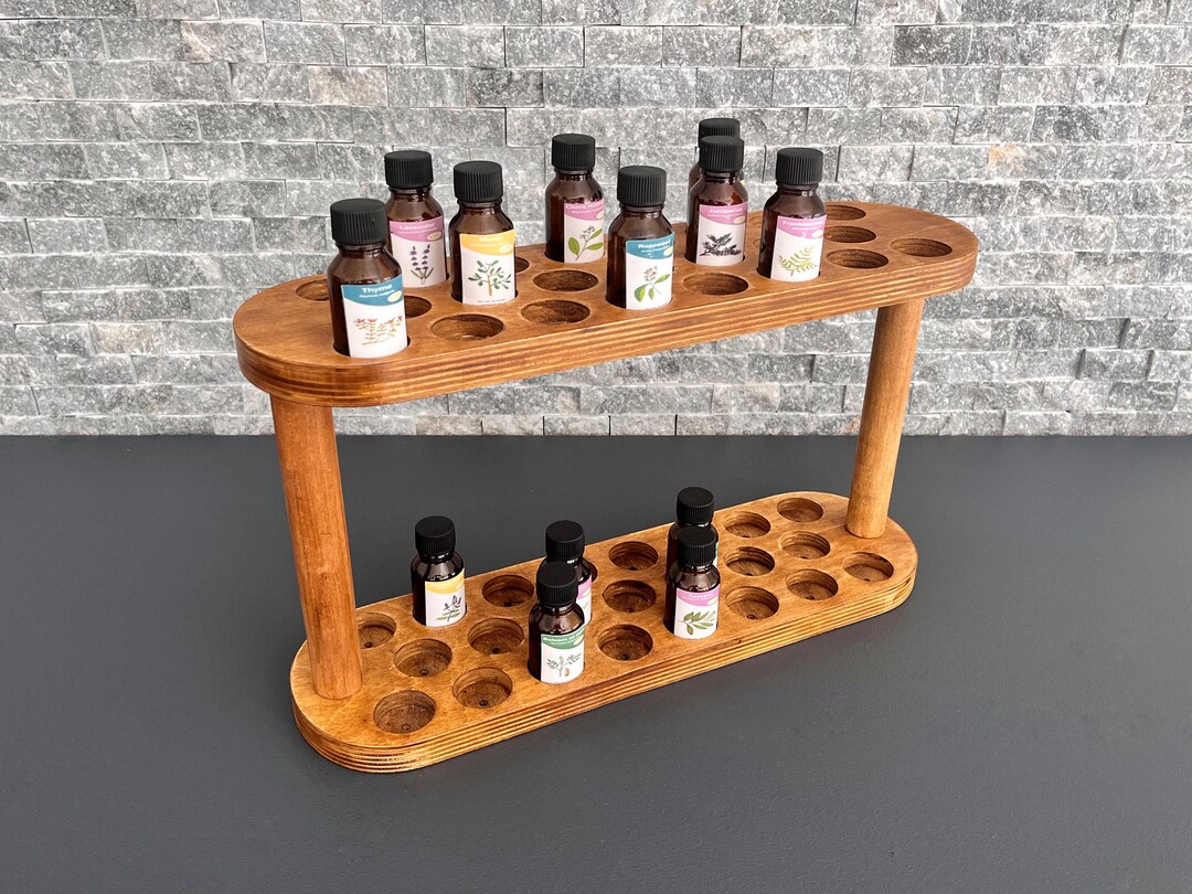 15 Ml Essential Oil Display, Wooden Essential Oil Stand, 15ml Bottle ...