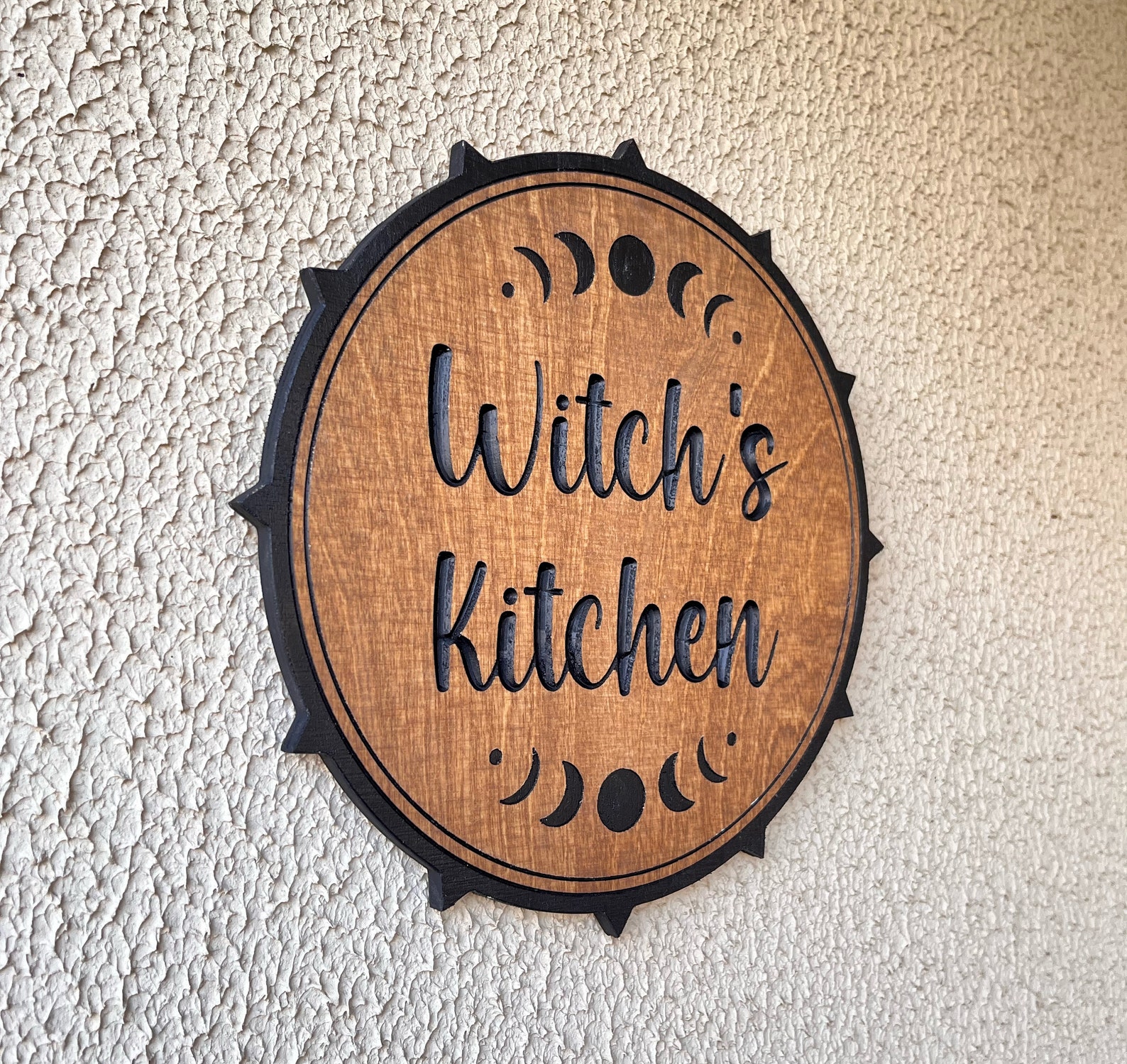 Witch's Kitchen Moon Phases Wooden Wall Decor Kitchen - Etsy