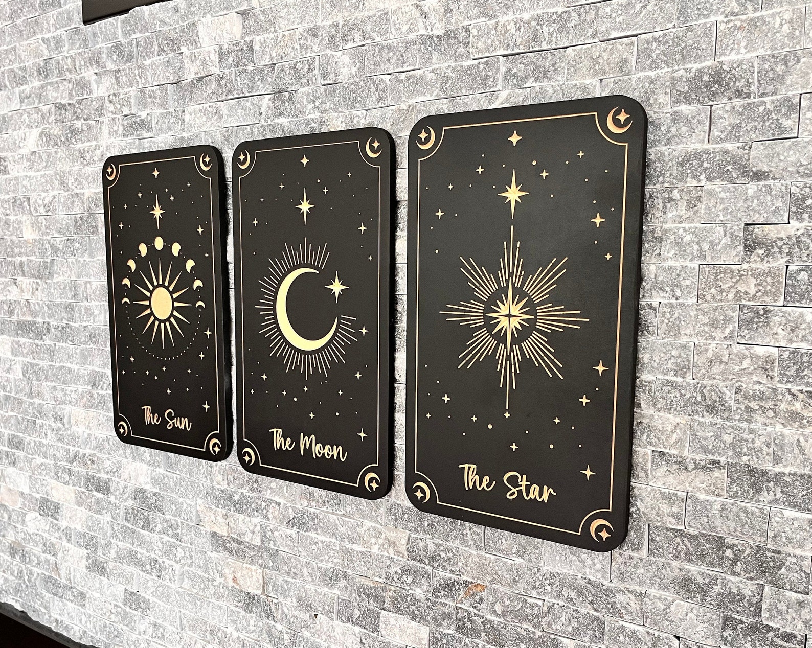 Tarot Wall Art Engraved Wood Wall Decor Tarot Card Wall - Etsy