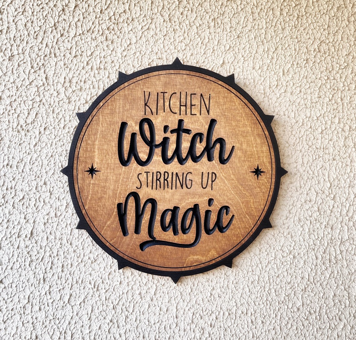 Kitchen Witch Sign Witchy Wall Hanging Witch's Kitchen - Etsy