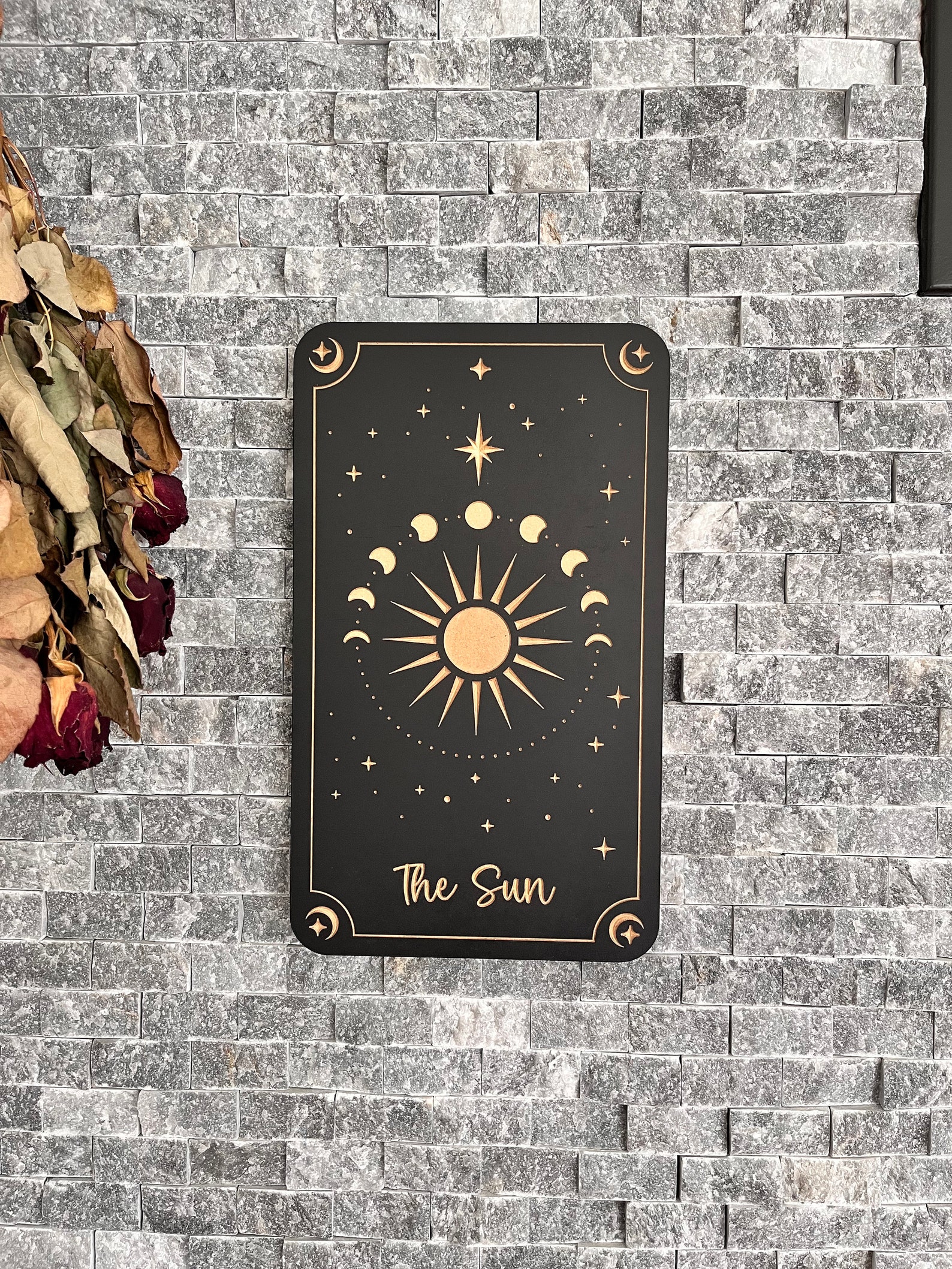 Tarot Wall Art Engraved Wood Wall Decor Tarot Card Wall - Etsy