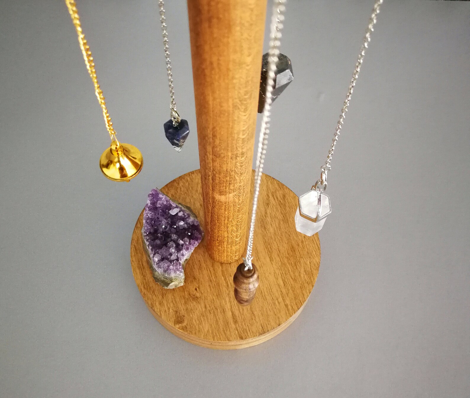 Pendulum Display Stand With Sun and Moon Engrave Pendulum - Etsy