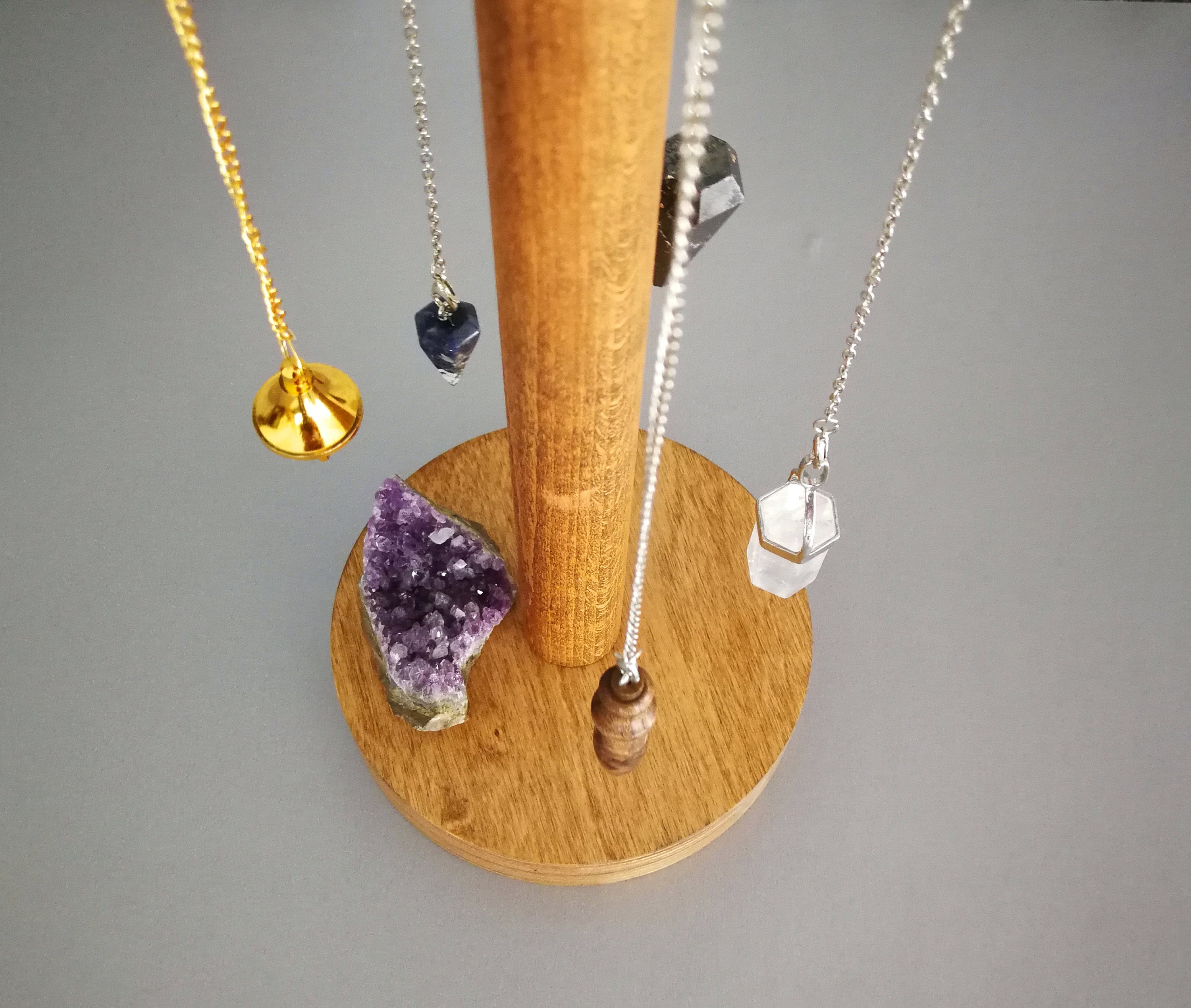 Pendulum Display Stand With Sun and Moon Engrave Pendulum - Etsy