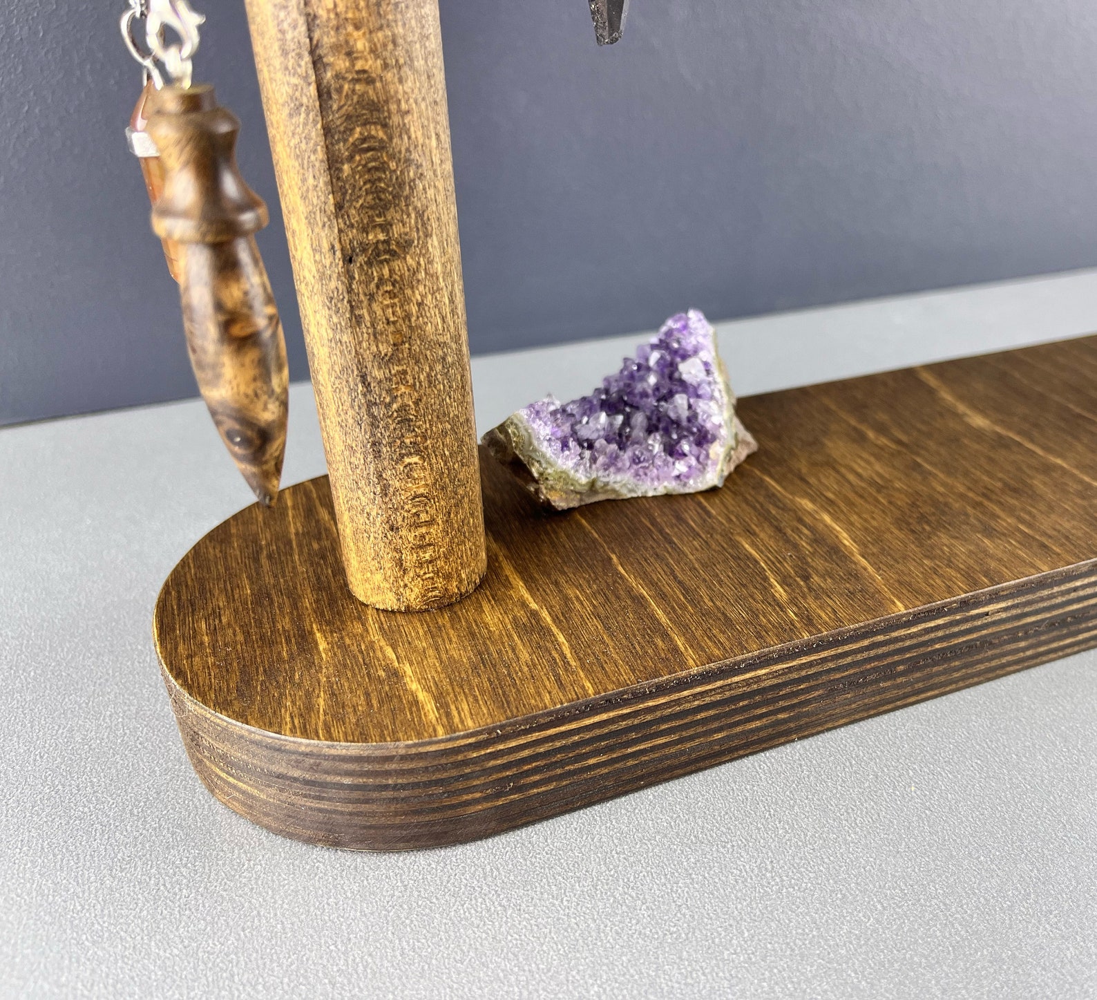 Pendulum Display Stand, Pendulum Holder With Moon Phases Engrave ...