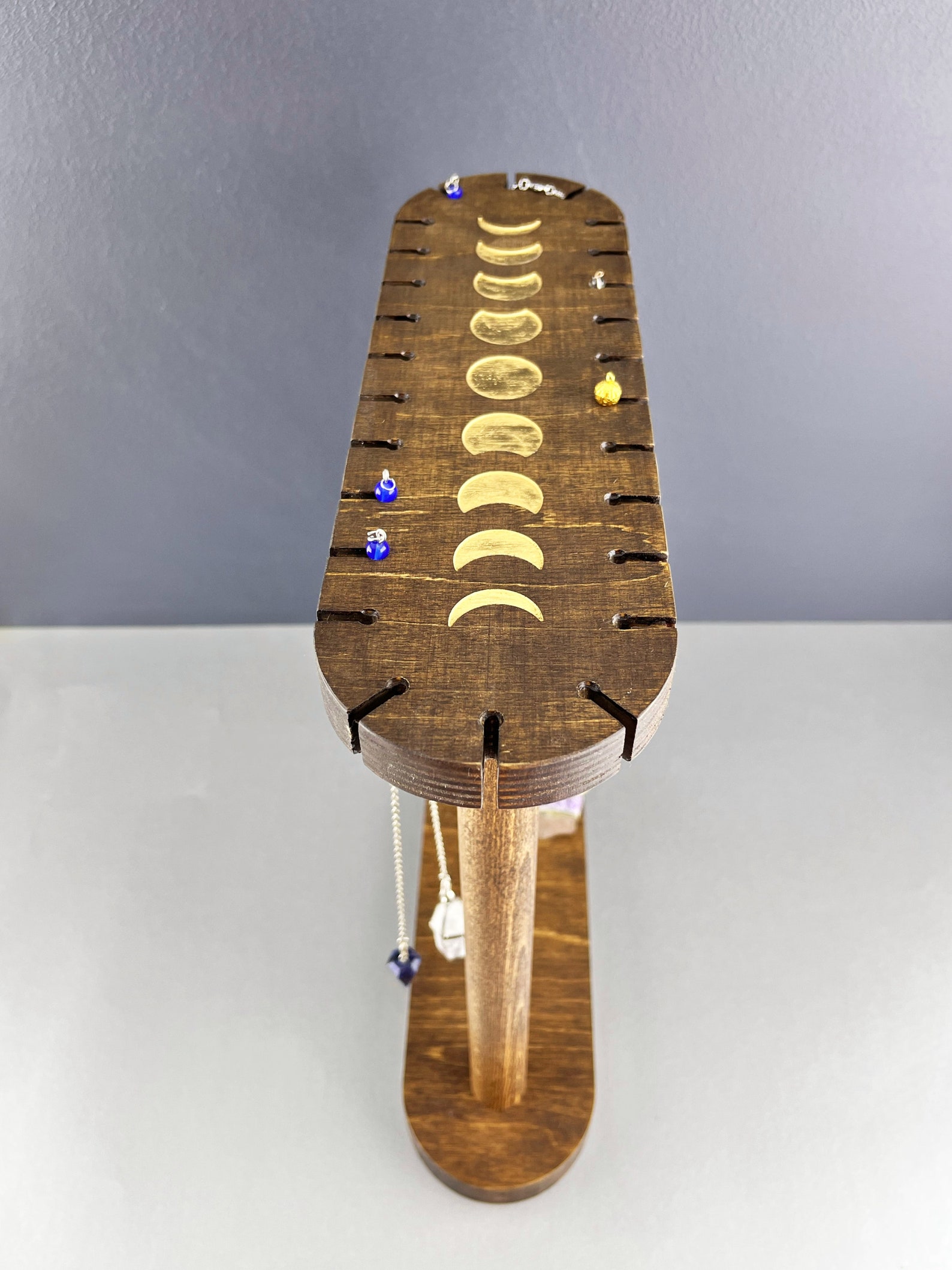 Pendulum Display Stand, Pendulum Holder With Moon Phases Engrave ...