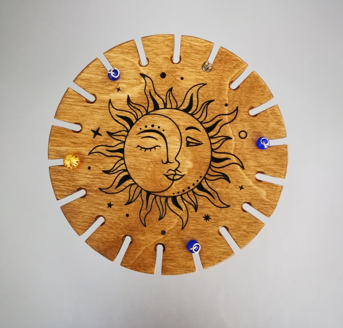 Pendulum Display Stand With Sun and Moon Engrave Pendulum - Etsy