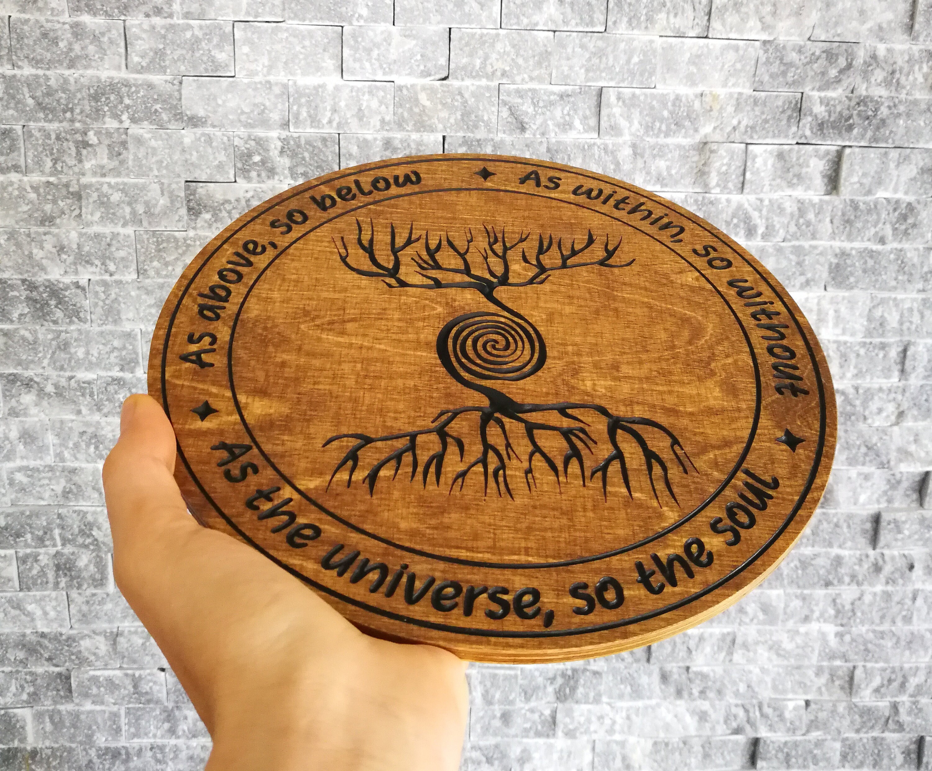 As Above so Below Life of Tree Wooden Wall Hanging Yggdrasil - Etsy