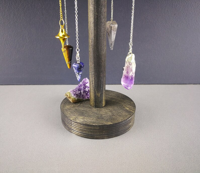 Pendulum Stand With Pentacle Triple Moon Engrave Pendulum - Etsy