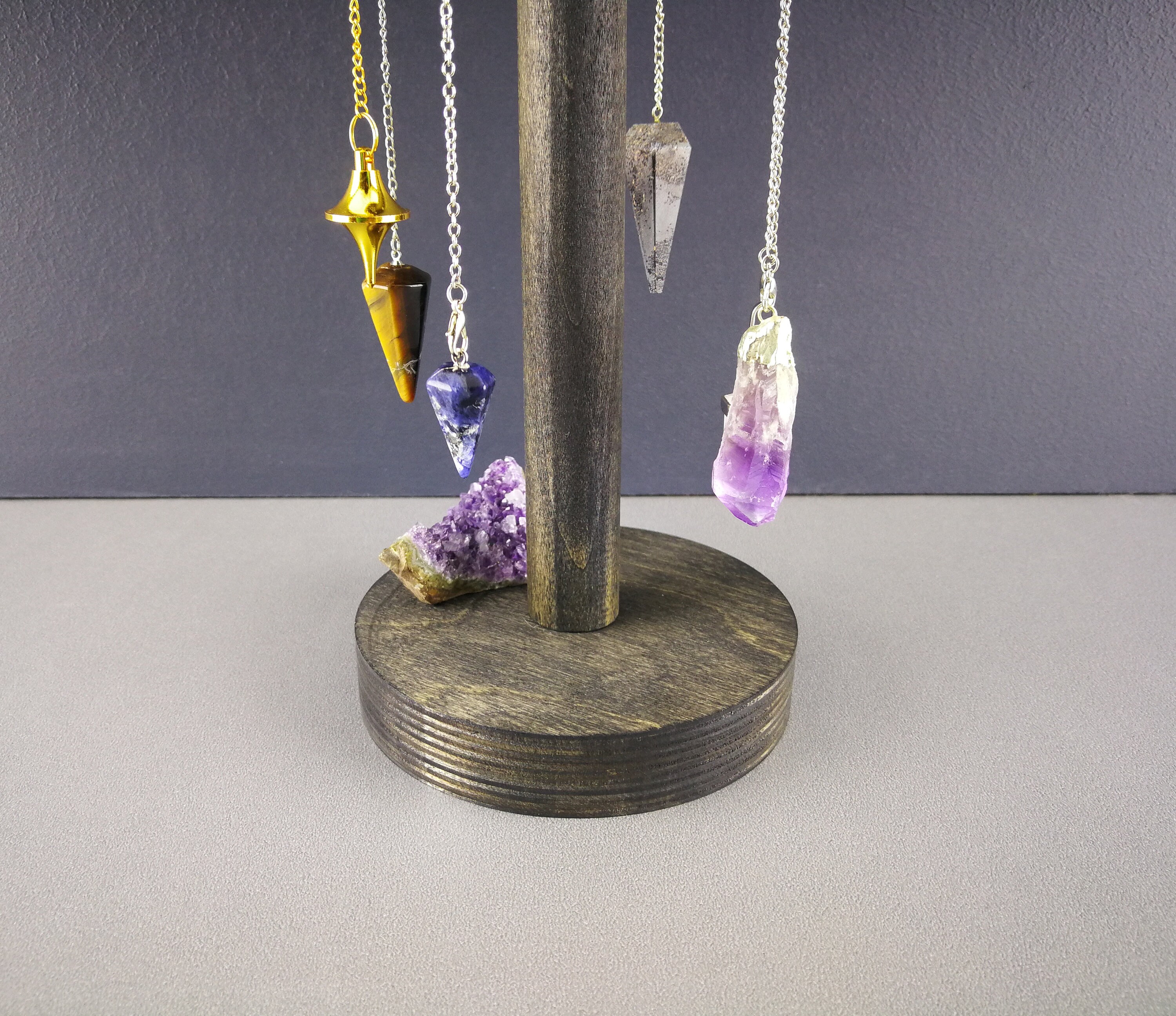 Pendulum Stand With Pentacle Triple Moon Engrave Pendulum - Etsy