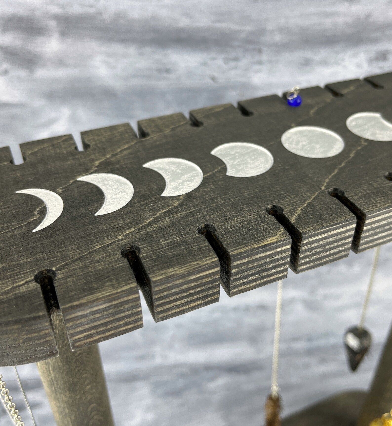Pendulum Display Stand, Pendulum Holder With Moon Phases Engrave ...