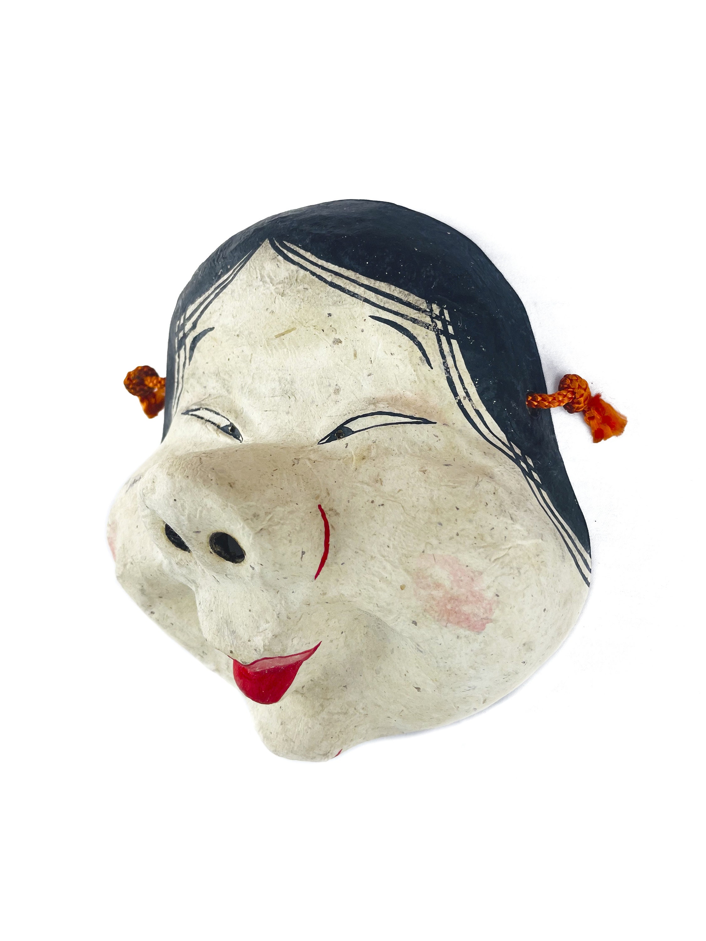 Nice Japanese Omen Papier-mache Mask / Okame Masks / Japanese - Etsy