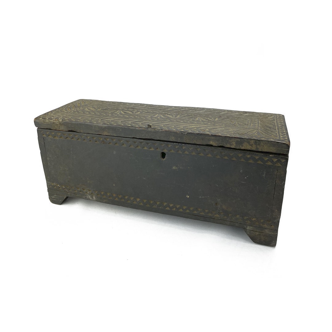 Antique Moroccan Berber Cedarwood Tea Box Adorned With Handcarved ...