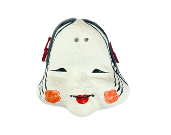 Nice Japanese Omen Papier-mache Mask / Okame Masks / Japanese Folk Toy ...