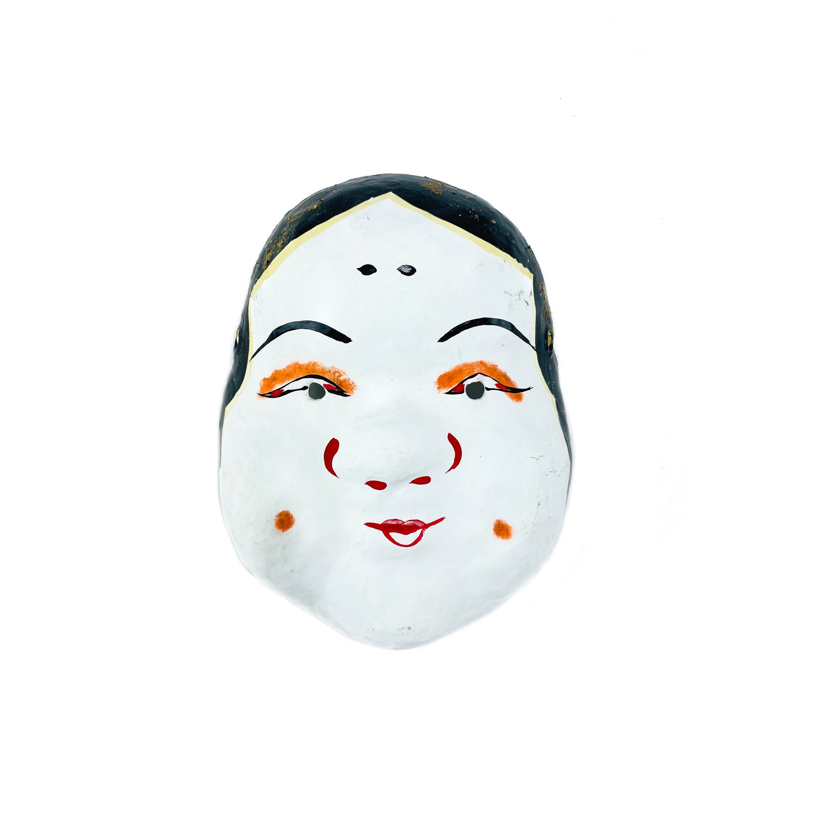 Nice Japanese Omen Papier-mache Mask / Okame Masks / Japanese Folk Toy ...