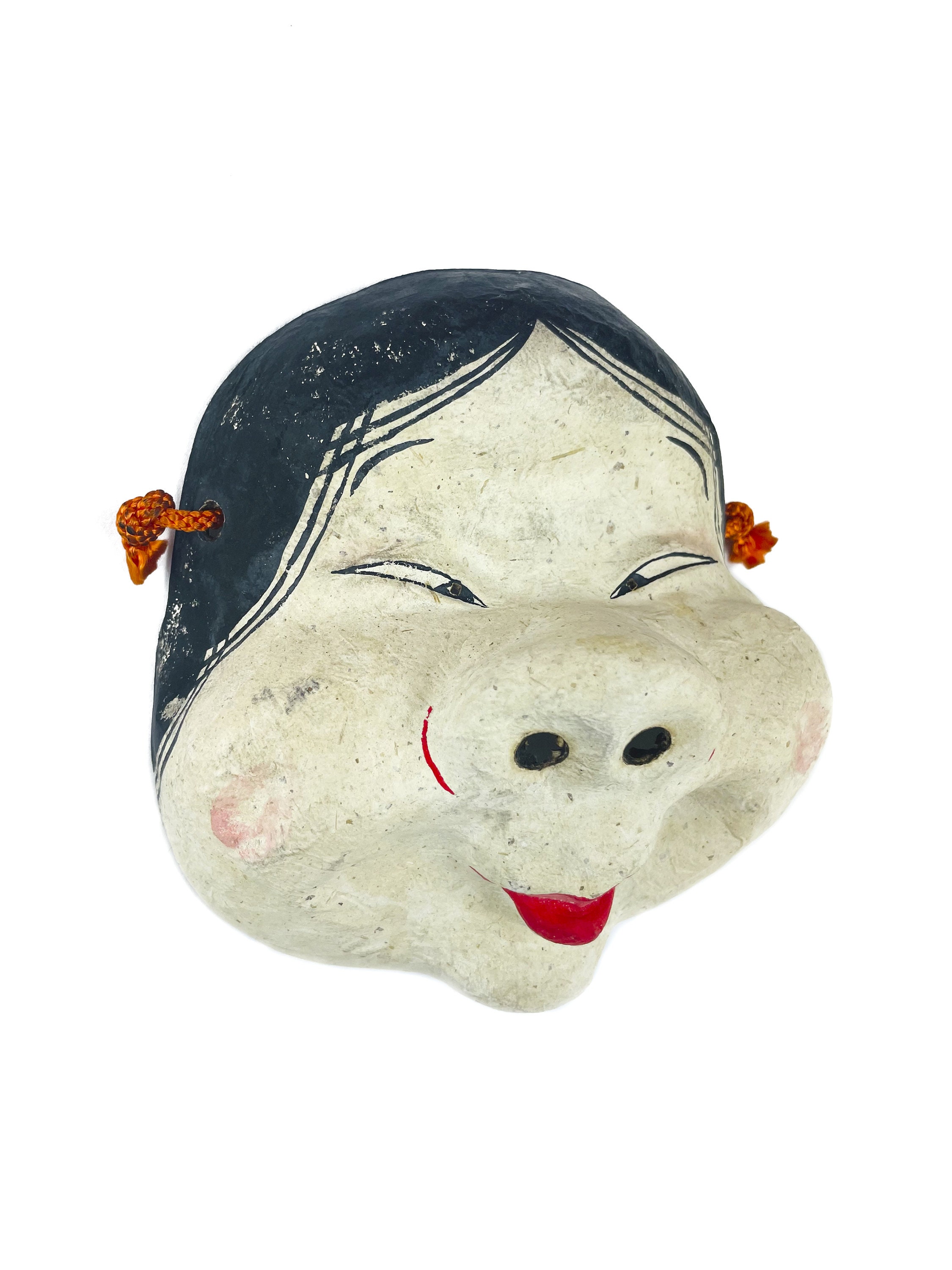 Nice Japanese Omen Papier-mache Mask / Okame Masks / Japanese - Etsy