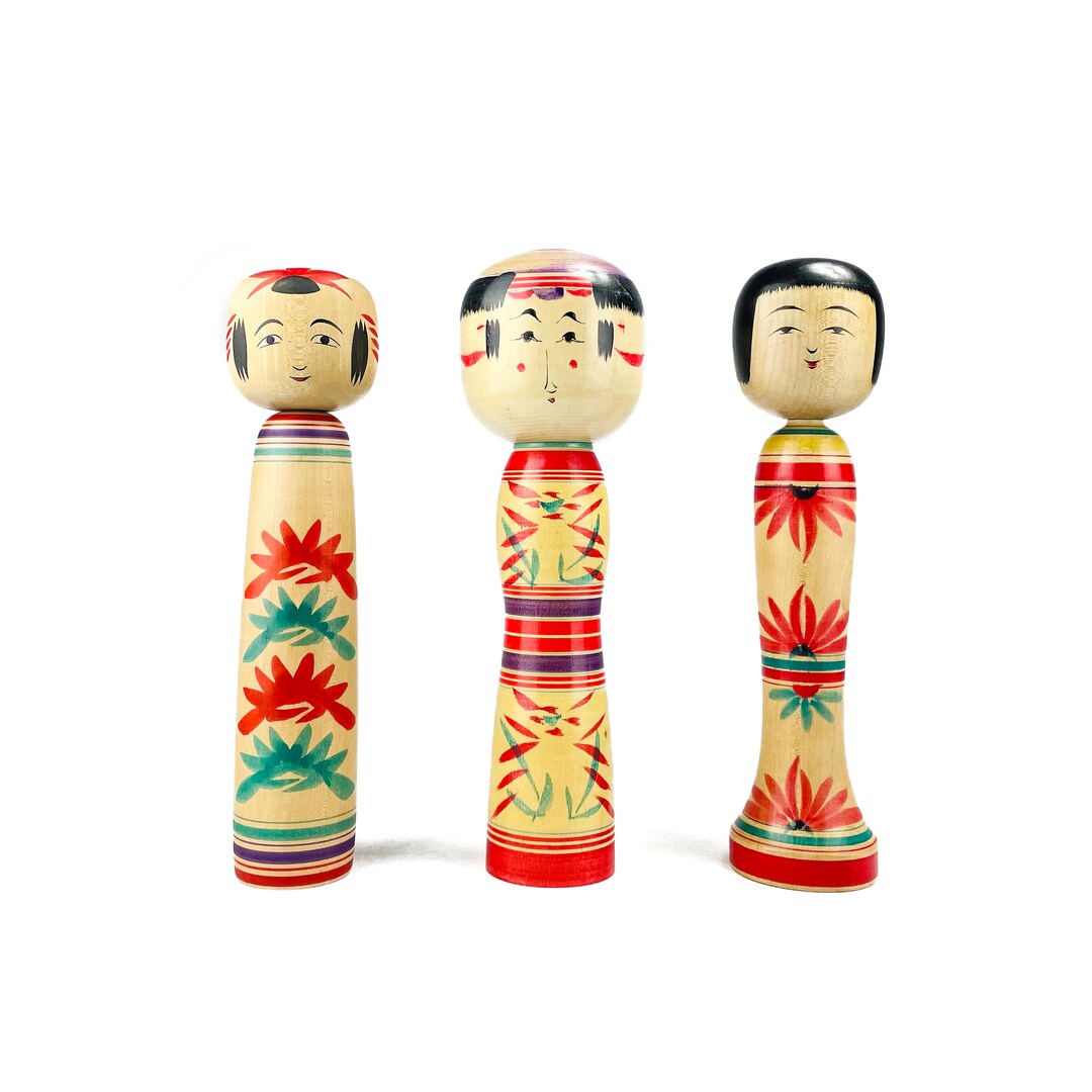 Japanese Kokeshi Doll / Wooden Doll / Traditional Dento Kokeshi ...
