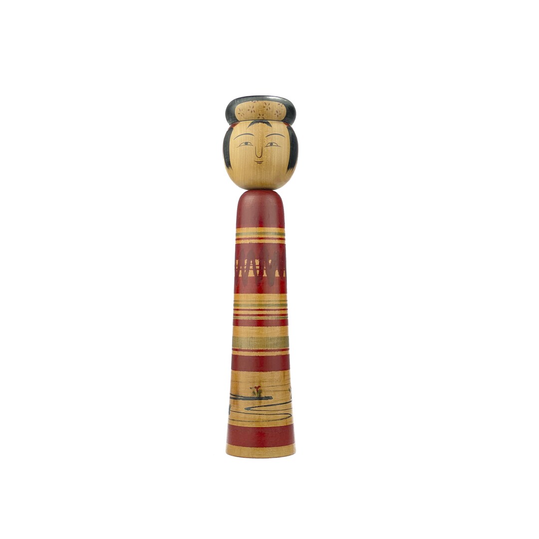Kokeshi in Tsuchiyu Style by Tadao Noji / Wooden Japanese Doll ...