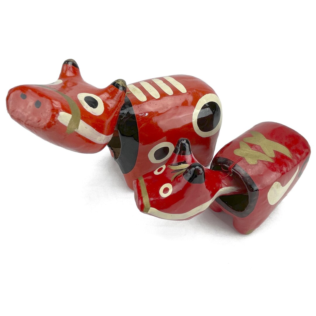 Vintage Akabeko Cow Figurine Traditional Japanese Good Luck Charm - Etsy