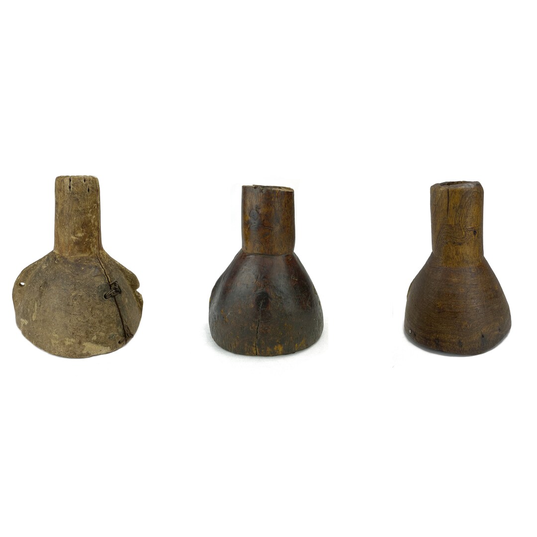 Set of 3 Old Berber Wooden Funnel / Primitive Kitchen Utensil / Folk ...