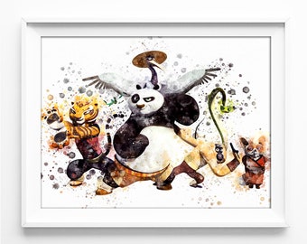 Kung Fu Panda Art | Etsy