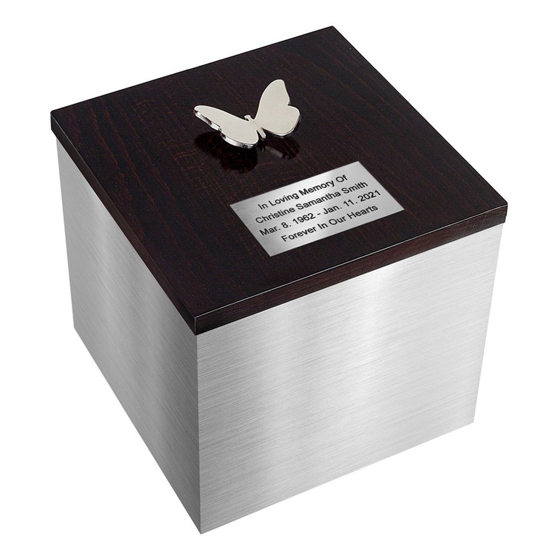 Stainless Steel Urn Steel Box for Ashes Stainless Steel Butterfly Urn ...