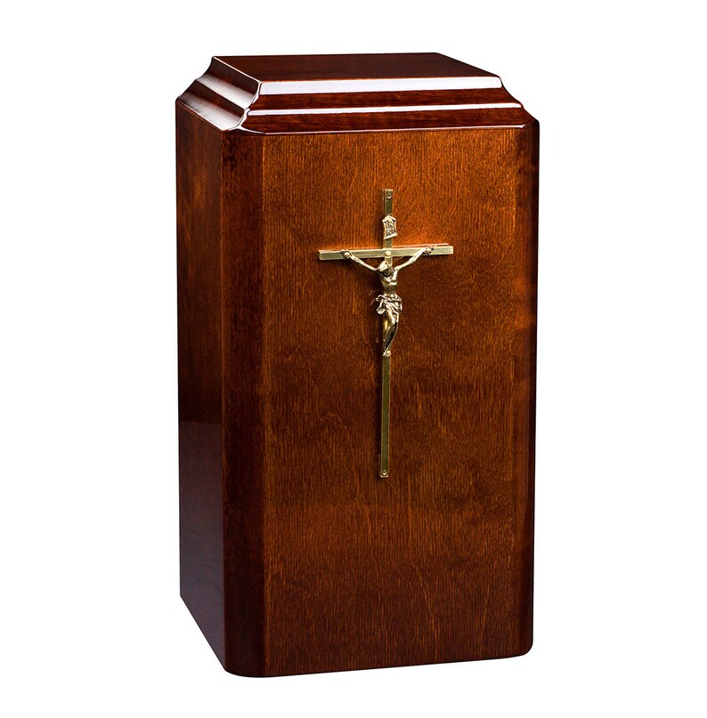 Wooden Cremation Urn With Engraved Text on the Cremation Casket for ...